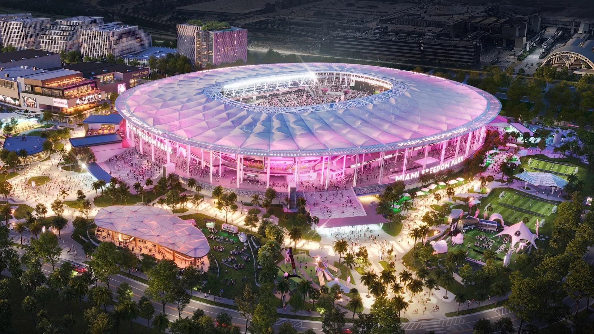 El video de la construcción del nuevo estadio del Inter Miami — Rosario ...